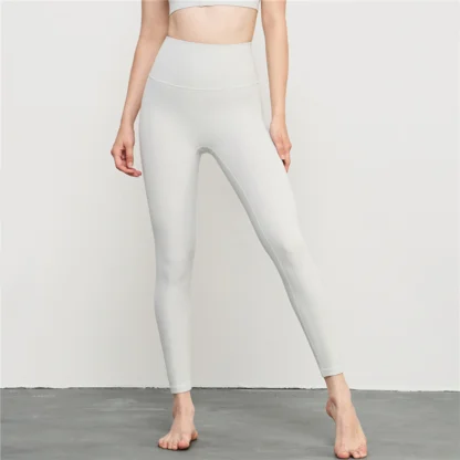 Double 6 yarn shape-shaped running tights Reflective hip line high ...